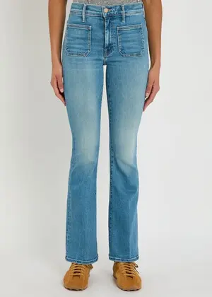 MOTHER The Patch Pocket Weekender Slim Flared-leg Jeans