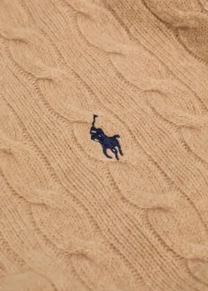 Polo Ralph Lauren Cable-knit Wool And Cashmere-blend Jumper - Camel