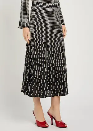 Simkhai Aliza Textured Knit Midi Skirt