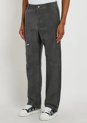 REPRESENT Straight-leg Cotton Gabardine Trousers - Black