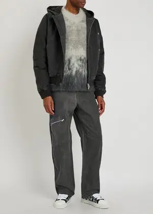 REPRESENT Straight-leg Cotton Gabardine Trousers - Black
