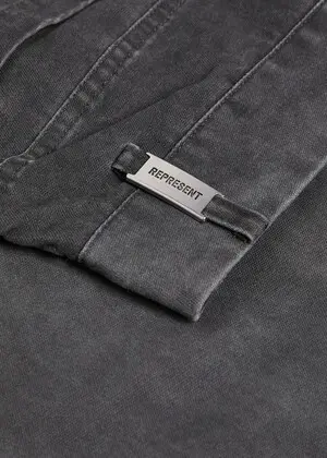 REPRESENT Straight-leg Cotton Gabardine Trousers - Black