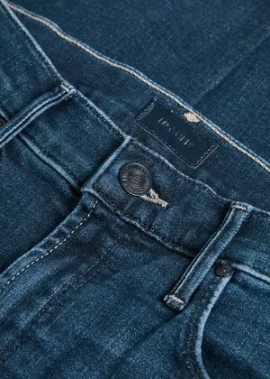 MOTHER The Dazzler Ankle Fray Slim Straight-leg Jeans