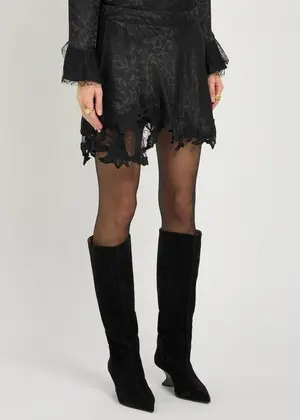 Isabel Marant Reanna Asymmetric Lace Mini Skirt