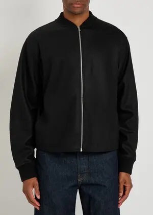 JIL SANDER Zip-through Wool Sweatshirt