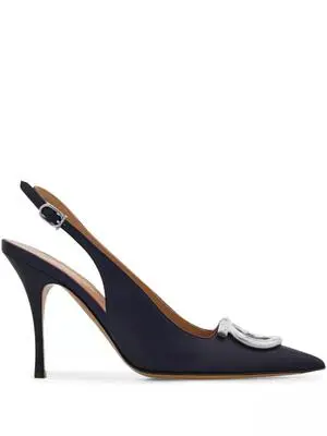 FERRAGAMO 90mm Maxi Gancini Slingback Pumps