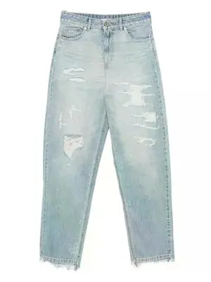 HALFBOY Ripped-detail Jeans With Frayed Hem