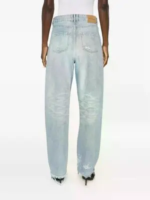 HALFBOY Ripped-detail Jeans With Frayed Hem