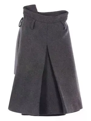 AUGUST BARRON Asymmetric Wool Skirt