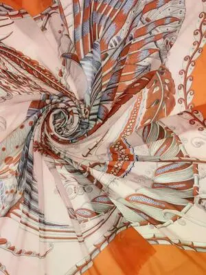 FERRAGAMO Summer2 Fish-printed Silk Scarf
