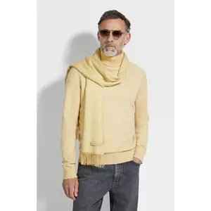 Zegna Oasi Cashmere Scarf Pastel Yellow