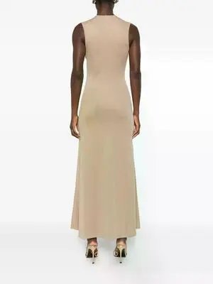 Christopher Esber Stone-detail Ruched Maxi Dress