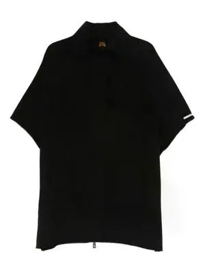 GLOX Double-breasted Coat - Black