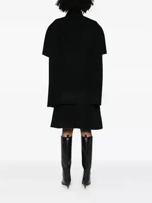 GLOX Double-breasted Coat - Black