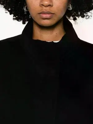 GLOX Double-breasted Coat - Black