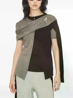 Tory Burch Colourblock Brooch Cardigan