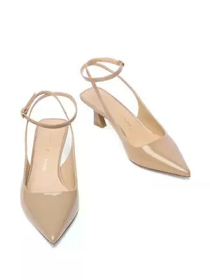 STUART WEITZMAN 50mm Vinnie Ankle-strap Sculptural-heel Pumps - Neutrals