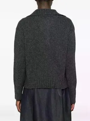 ROBERTO COLLINA Mélange-effect Polo Jumper