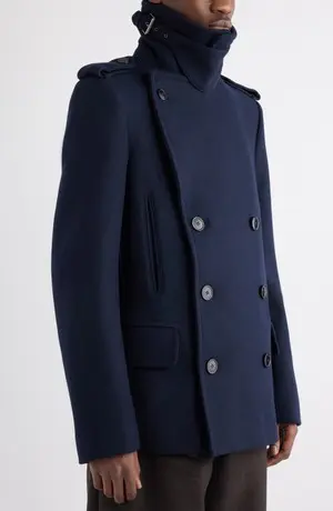 Dries Van Noten Rafaell Double-breasted Wool-blend Peacoat