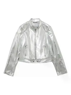 ERMANNO FIRENZE Zip-up Quilted Leather Jacket