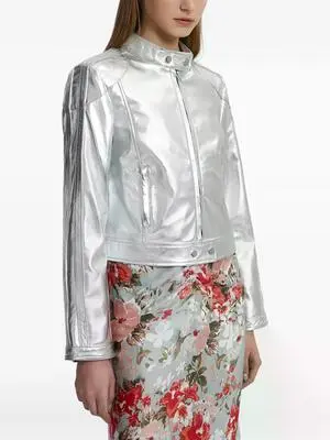 ERMANNO FIRENZE Zip-up Quilted Leather Jacket