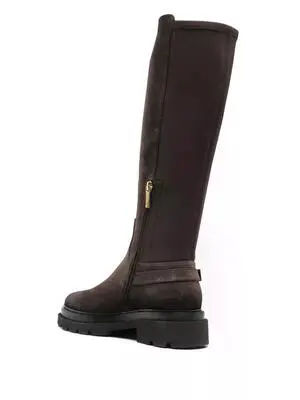 Santoni Suede Knee-high Boots