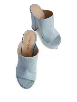 STUART WEITZMAN 145mm Skyhight Heeled Sandals - Blue