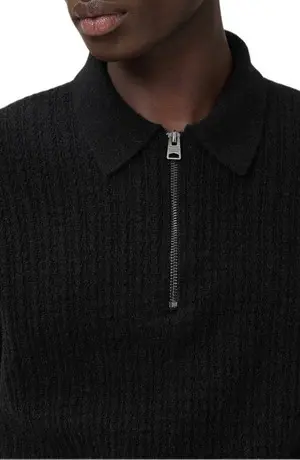 ALLSAINTS Jakob Wool & Alpaca Blend Polo Sweater