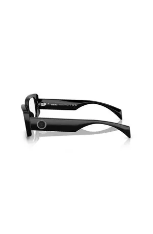 Versace 53mm Rectangle Optical Glasses - Black