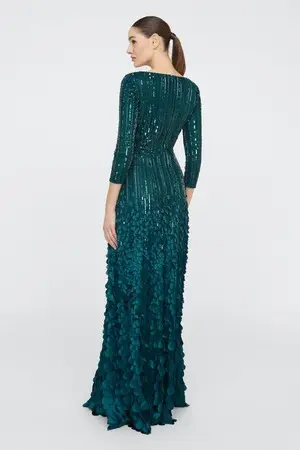 Theia Arabella Beaded Gown