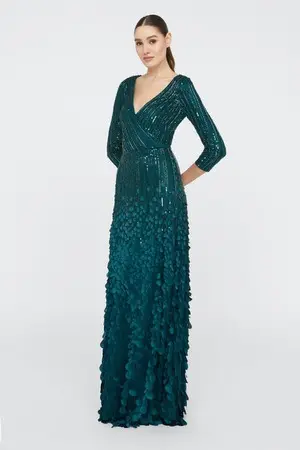 Theia Arabella Beaded Gown