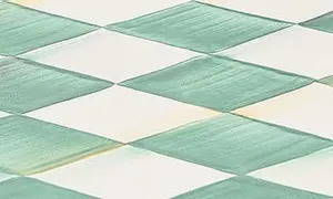 MACKENZIE-CHILDS Check Enameled Steel Cheese Course - Emerald