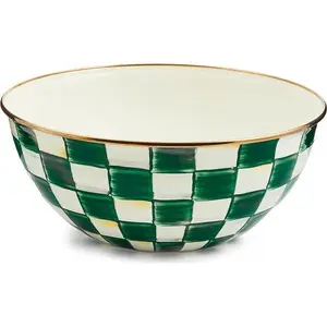 MACKENZIE-CHILDS Check Large Everyday Bowl - Emerald