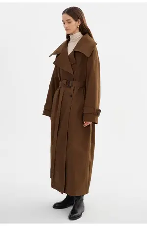 LAMARQUE Josephine Oversized Twill Trench Coat