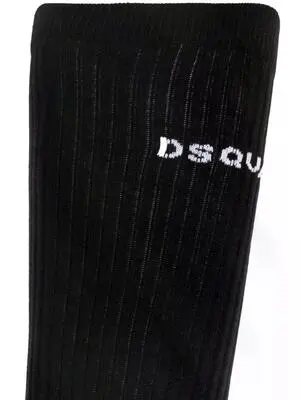 Dsquared2 Logo-knit Ribbed Socks
