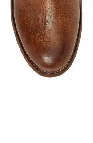 Bed Stu Distressed Leather Zip-up Moto Boots - Tan Rustic