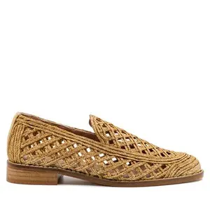 ANDREA GOMEZ Elisa Raffia Loafer - Tan