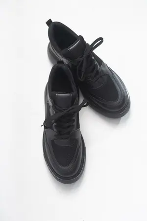 PROLOGUE SHOES Pure Mesh Sneakers - Black Faux Leather