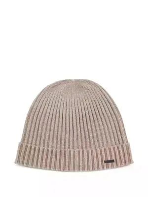 RRD Velvet-effect Ribbed Beanie - Neutrals