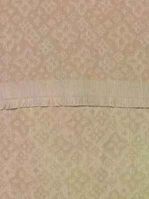 Tagliatore Patterned Fringed Scarf
