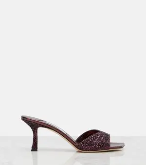 JIMMY CHOO Skye 70 Glitter Mules
