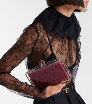AQUAZZURA Tequila Mini Beaded Clutch - Red