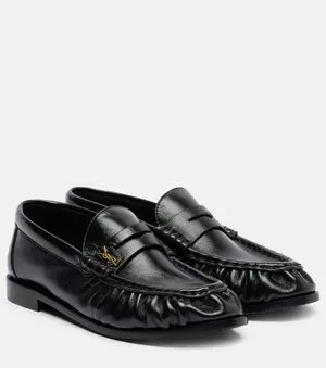 SAINT LAURENT Saint Laurent Leather Penny Loafers