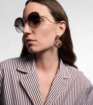 Dolce & Gabbana Dg Filo Round Sunglasses - Brown