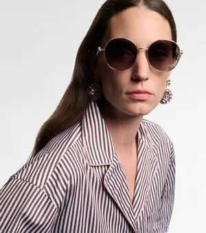 Dolce & Gabbana Dg Filo Round Sunglasses - Brown