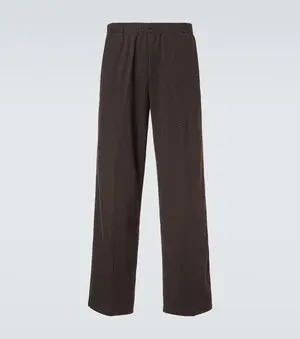 Our Legacy Breeze Cotton And Wool-blend Sweatpants - Brown