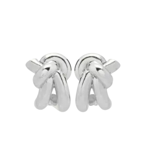 Bottega Veneta Knot Sterling Silver Earrings Silver