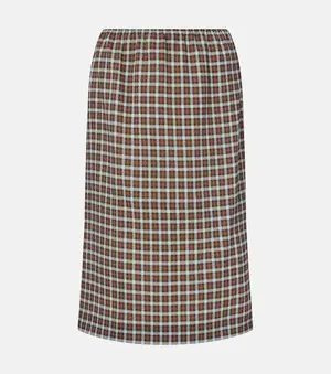 Prada Checked Skirts