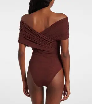 SIR. Jacques Gathered Off-shoulder Bodysuit