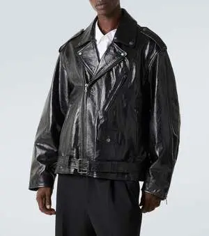 Dries Van Noten Leather Biker Jacket